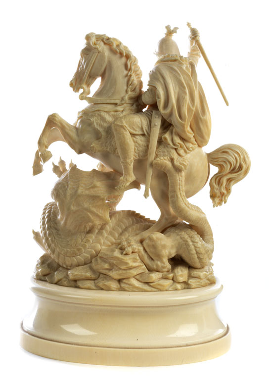 Ivory statuette of Saint George - Hampel Fine Art Auctions