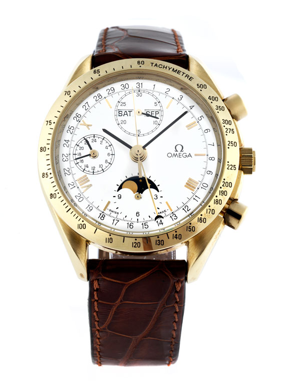 OMEGA Chronograph mit Kalender in Gold - Hampel Kunstauktionen