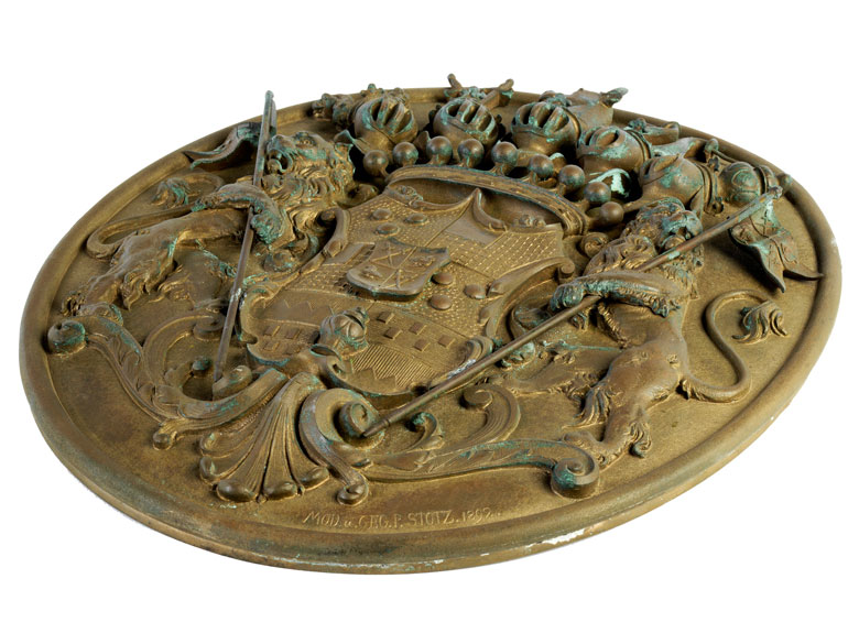 Wappentafel mit Wappen der Grafen von Gronsfeld-Diepenbroick zu Limpurg ...