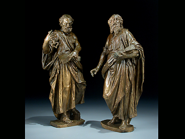 Zwei Figuren des Hl. Petrus und des Hl. Paulus in der Art von Hubert Gerhard 1540 - 1620 und ...