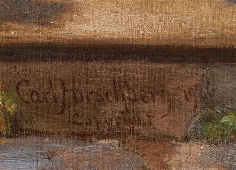 Carl Hirschberg, 1854 Berlin - 1923 Danburi, Conn., Der Maler kam 1860 ...