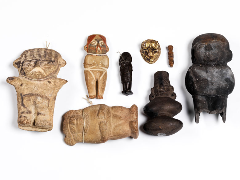 Neun Figuren und Objekte der Inka-Stil-Kultur - Hampel Kunstauktionen