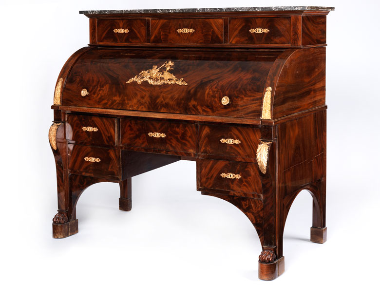 Großes, elegantes, französisches Zylinderbureau - Hampel Fine Art Auctions