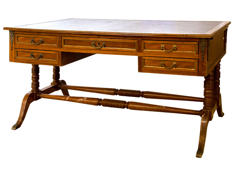 Bureau Plat im klassizistischen Stil - Hampel Kunstauktionen